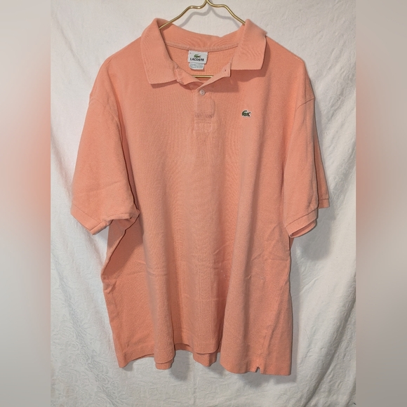 Lacoste | Shirts | Lacoste Mens Peach Polo Shirt | Poshmark